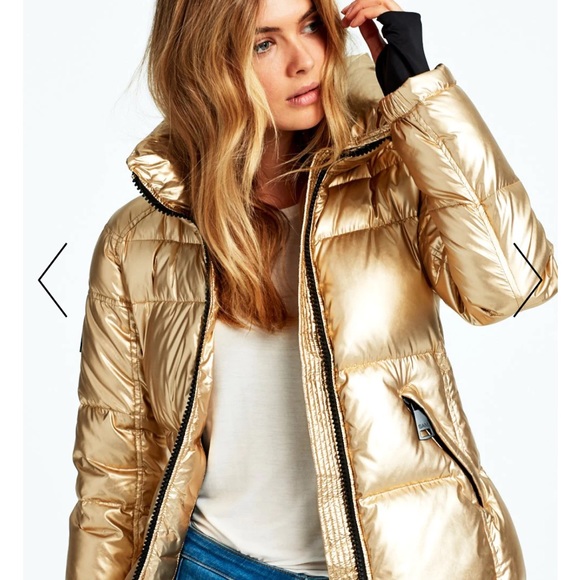 SAM. | Jackets & Coats | Sam Nyc Gold Metallic Freestyle Puffer | Poshmark